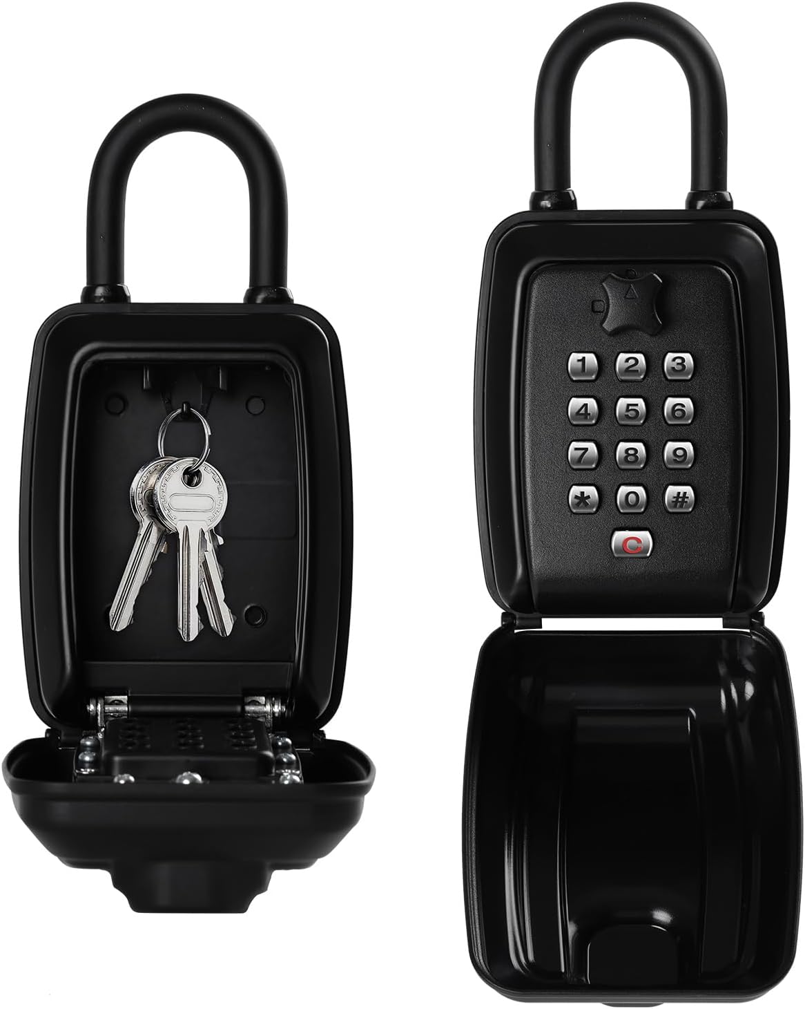NBYT Portable Combination Lock Box, 9-Digit Keyboard, For House Key ...