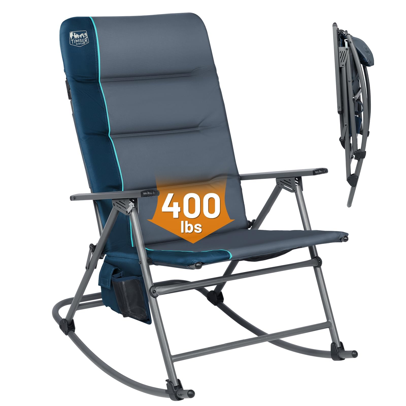Amazon.com: TIMBER RIDGE Oversized Folding Rocking Camping Chair ...