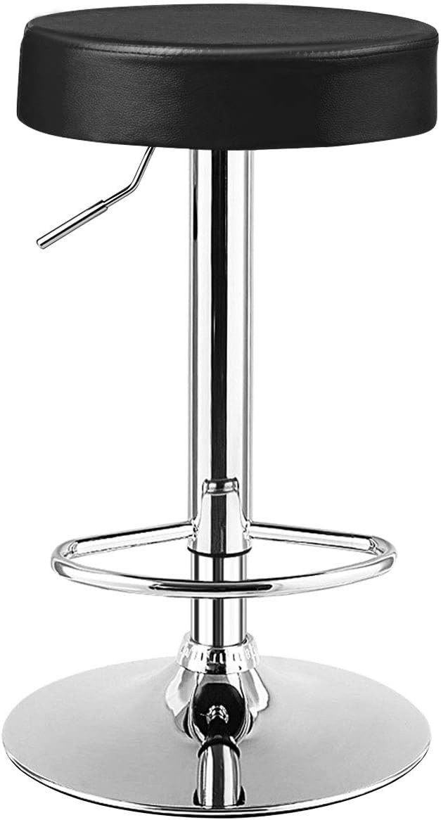 Amazon.com: COSTWAY Bar Stool, Modern Swivel Backless Round Barstool ...
