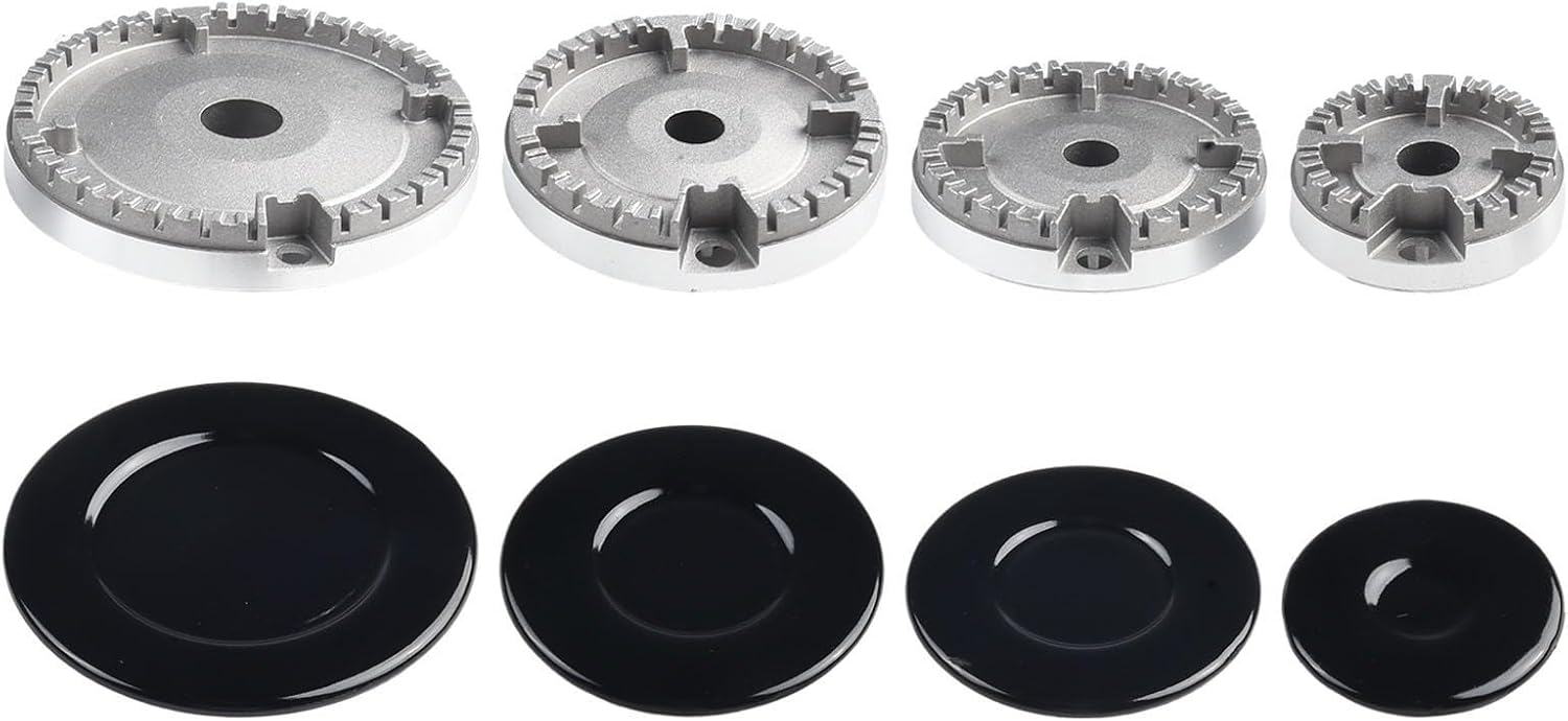 Cooker Hat Set Stove Lid Upgraded Oven Gas Hob Burner Crown Flame Cap ...
