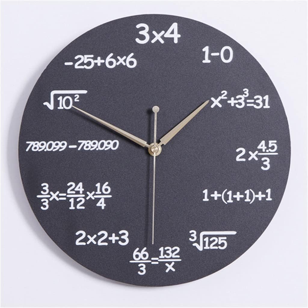Amazon.com: CDUOR Simple Advanced Math Function Wall Clock Science ...
