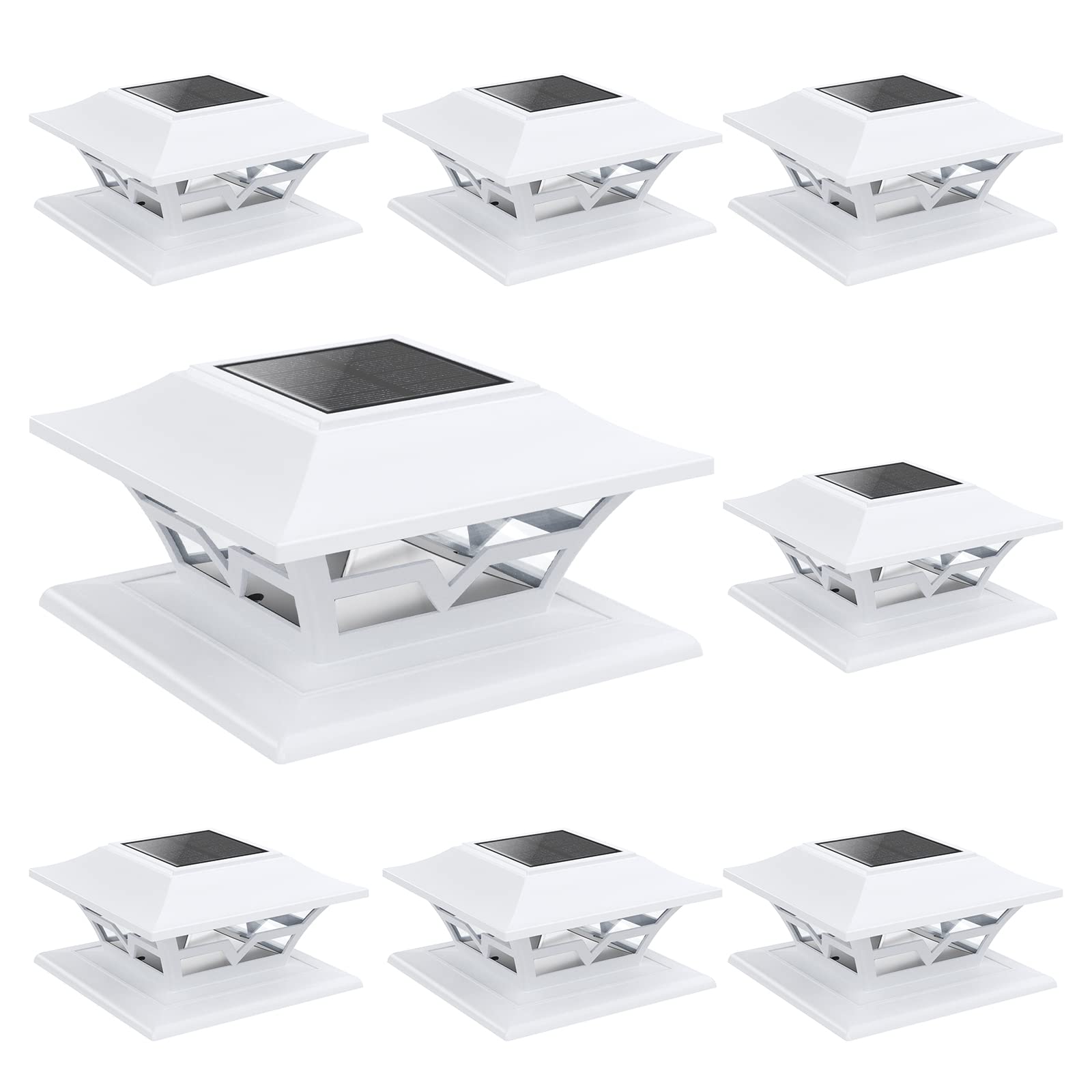 APONUO Solar Post Cap Lights,17 Lumens High Brightness 4x4 Post Solar ...