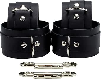 Amazon.com: Carolina Combo Wrist Cuffs Ankle Cuffs Cowhide Leather ...