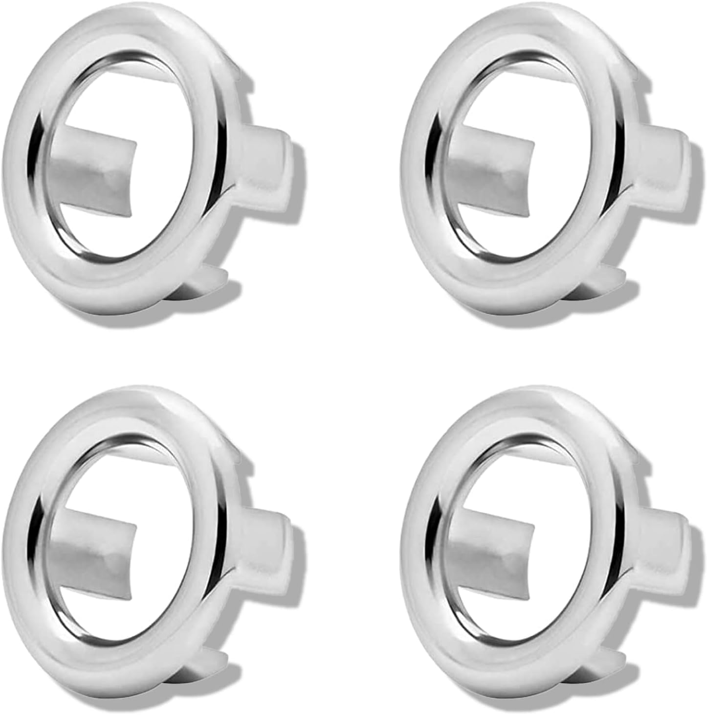 2 Bathroom Sink Basin Chrome Overflow Round Cover Trim Tidy x2 : Amazon ...