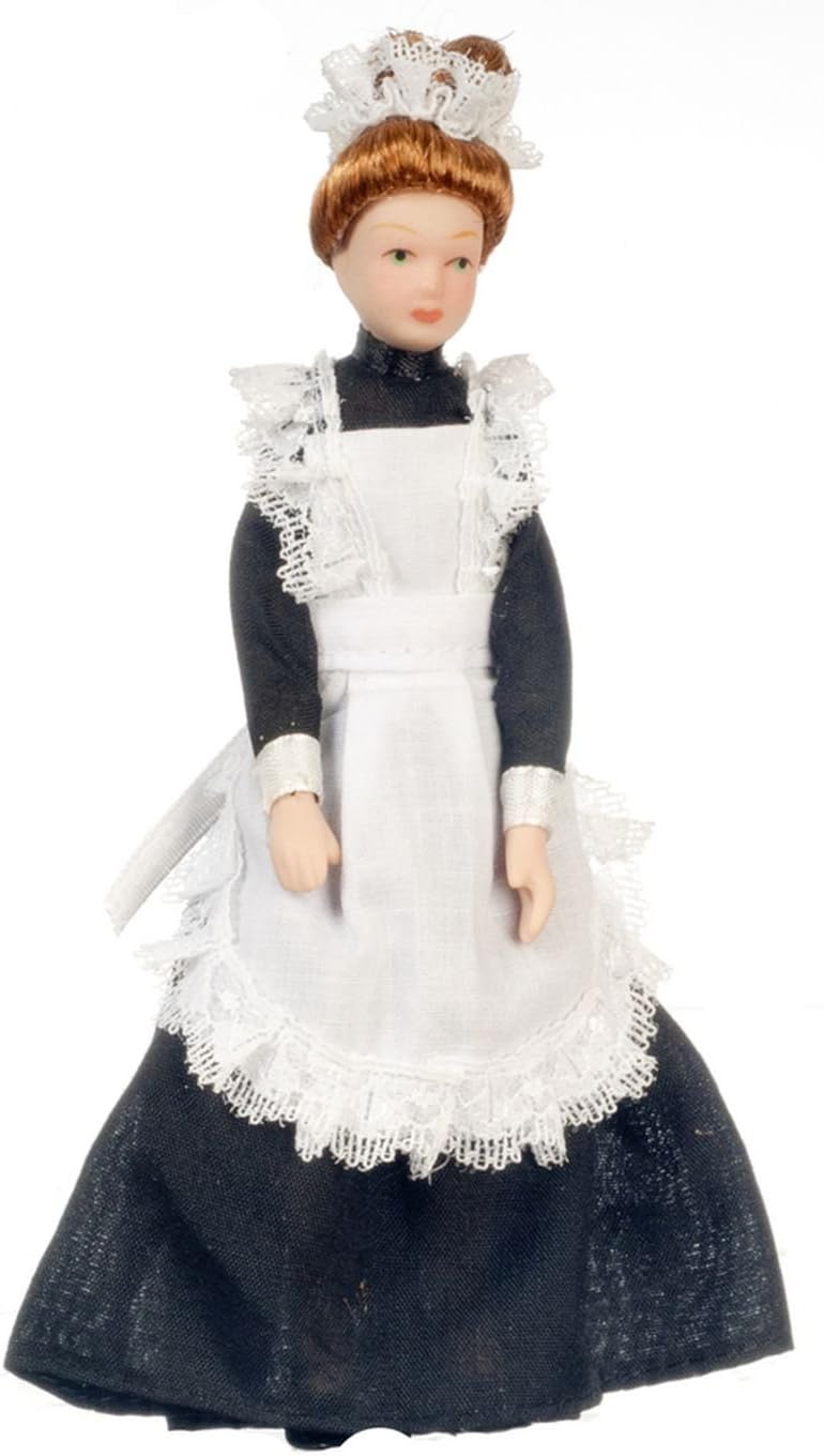 Amazon.com: Dollhouse Miniature Porcelain Maid Doll : Toys & Games