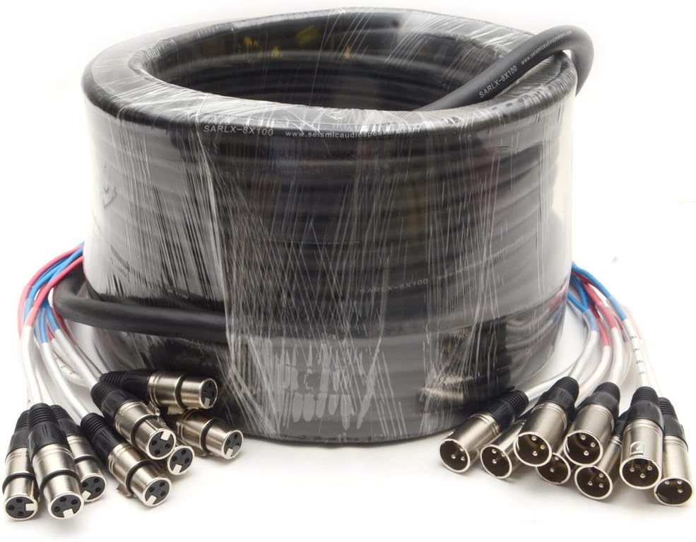 Amazon.com: Seismic Audio - SARLX-8x100 - 8 Channel XLR Snake Cable ...