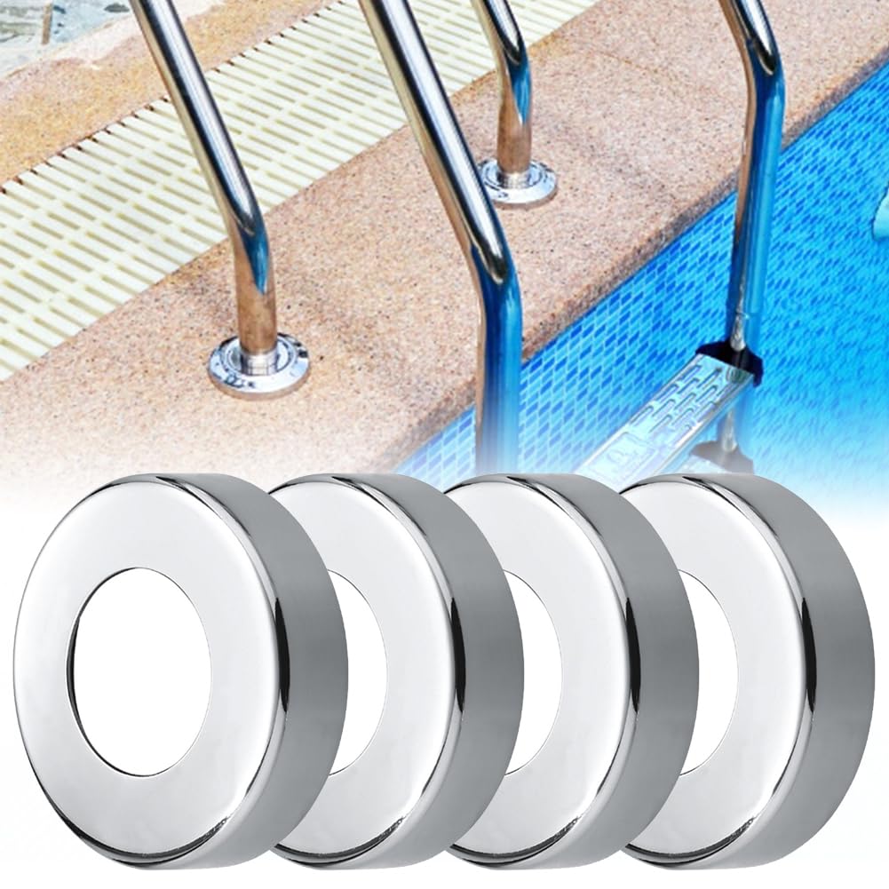Amazon.com: Uenede 4PCS 304 Stainless Steel Pool Ladder Escutcheon ...