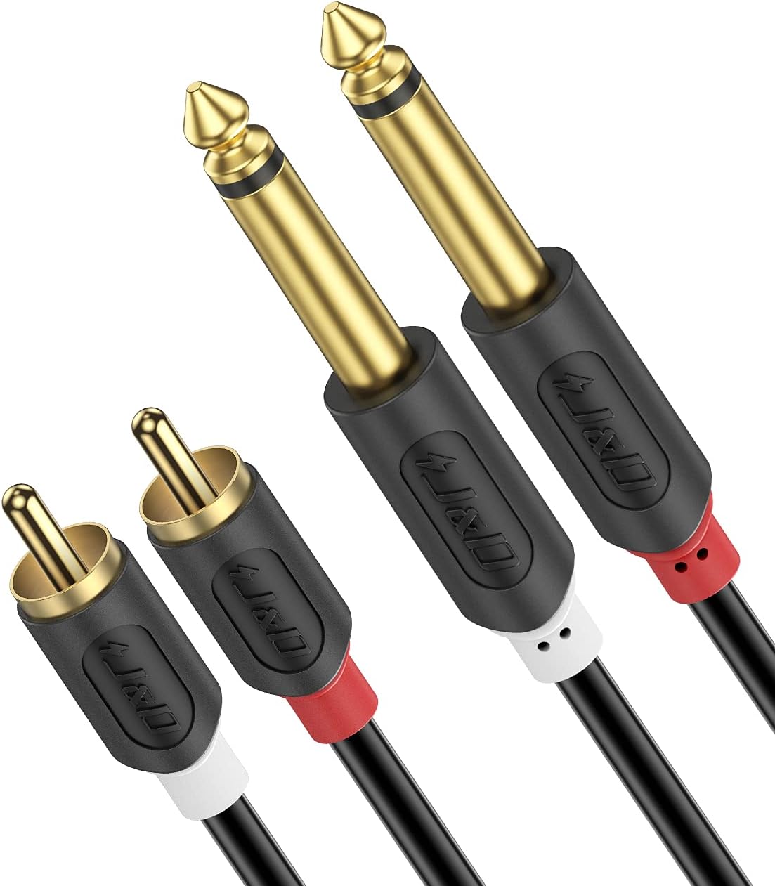 Amazon.com: Hosa CPR-202 Dual 1/4" TS to Dual RCA Stereo Interconnect ...