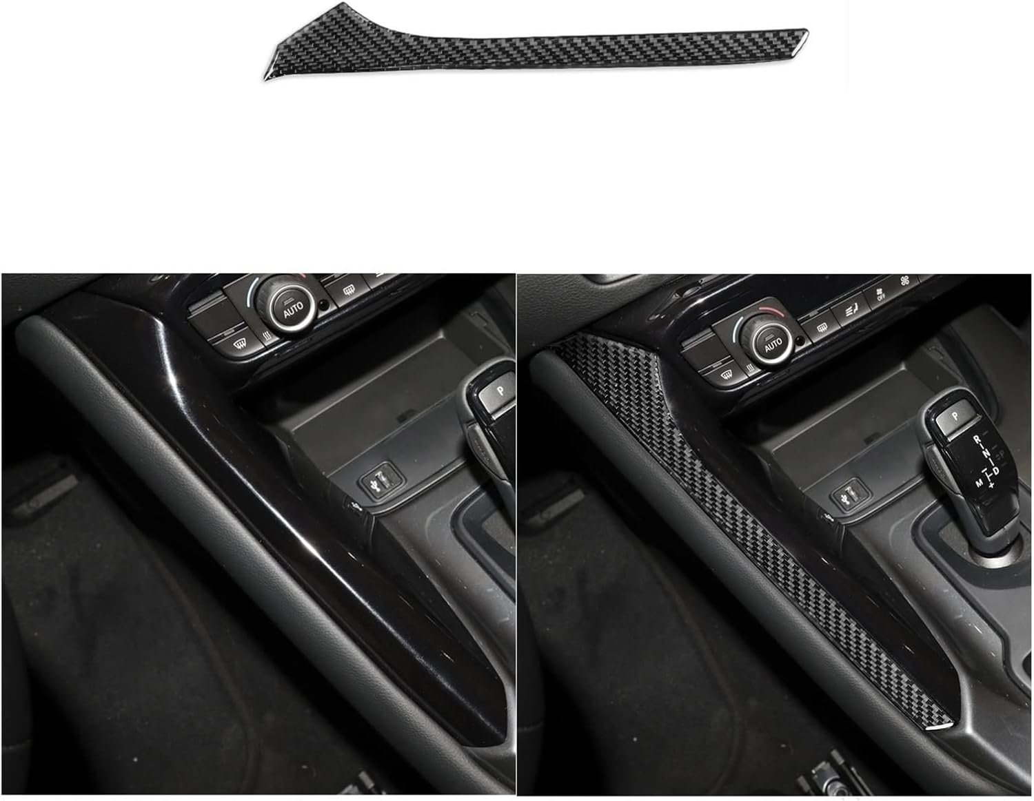 BIYAR Carbon Fiber Central Control Gear Sticker Interior Decorative Car ...