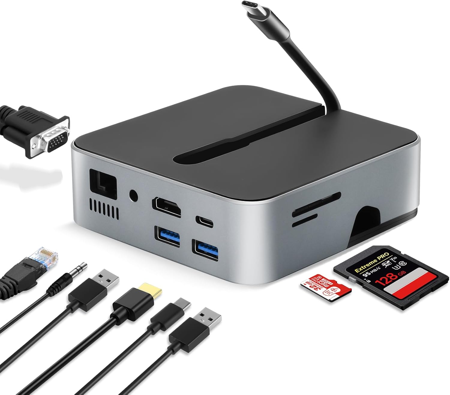 Amazon.com: Daakro Docking Station for Laptop,9 in 1 USB C Hub ...