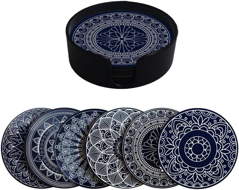 Birch & Co. Leather Coasters - Tea Coaster - Dining Table Decor ...