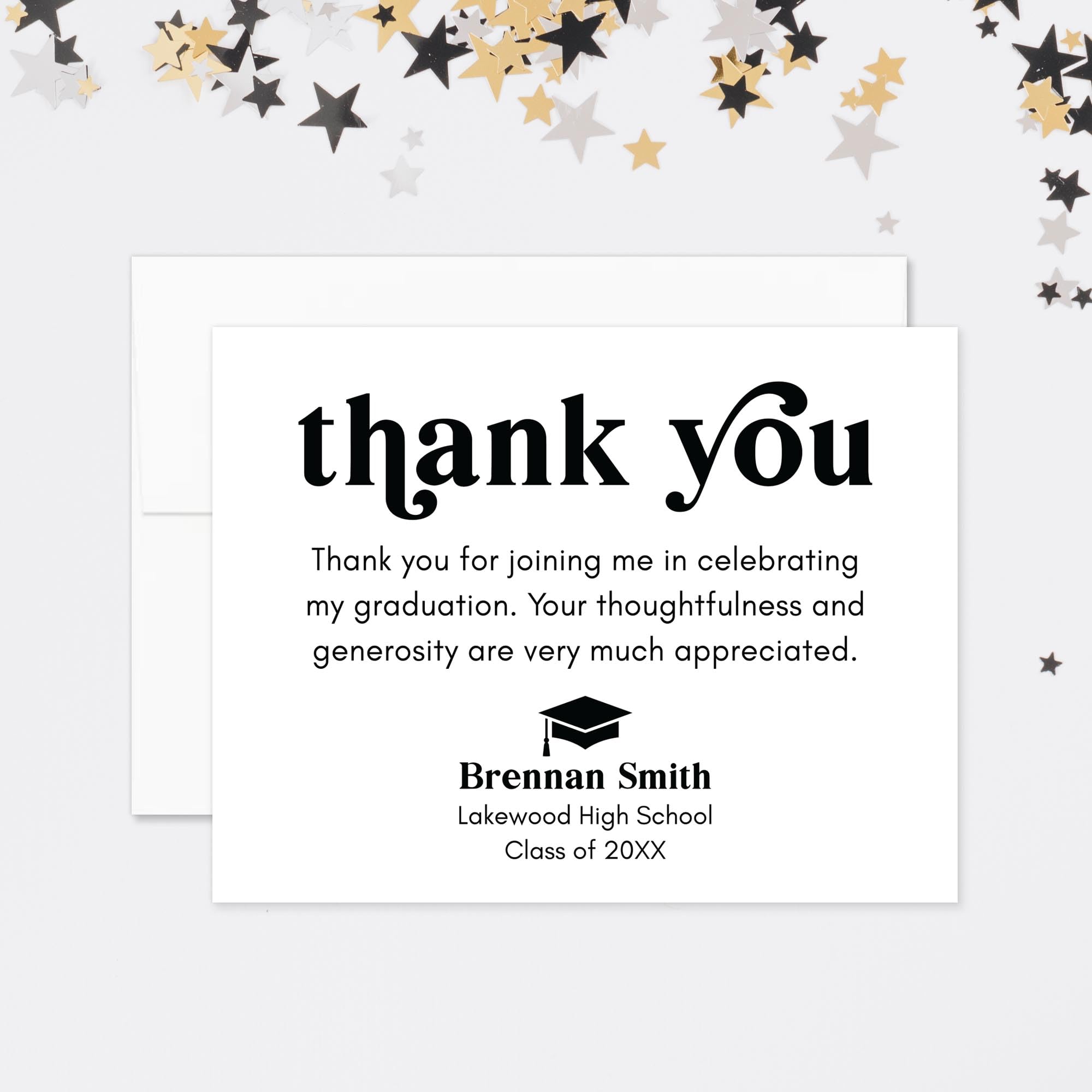 Samples Of Graduation Thank You Cards Examples Canva Graduation Thank ...
