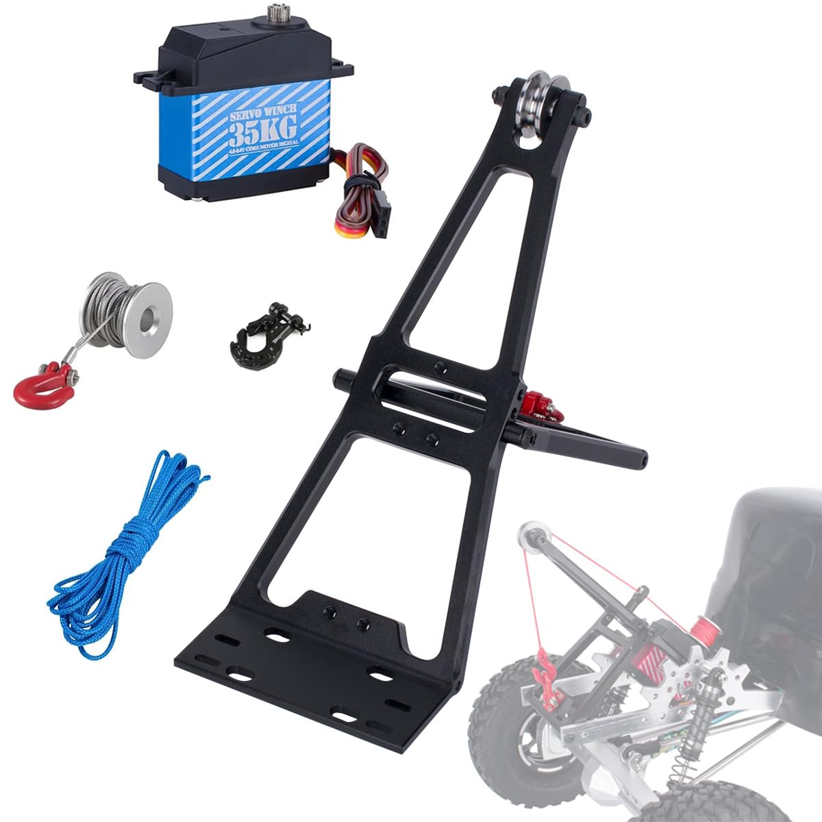 Amazon.com: RC Winch/Servo Rescue Truck Tow Truck Crane Arm Wrecker DIY ...