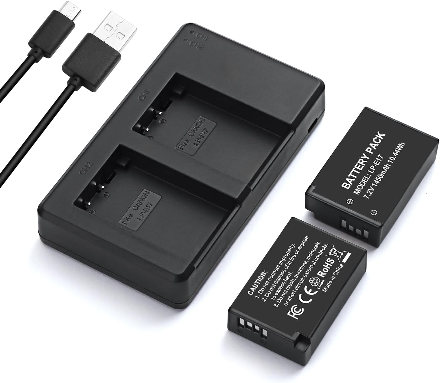 Amazon.com: LORDONE 2-Pack LP-E17 Battery and LP E17 Dual USB Charge for Canon EOS R8 R10 R50 ...