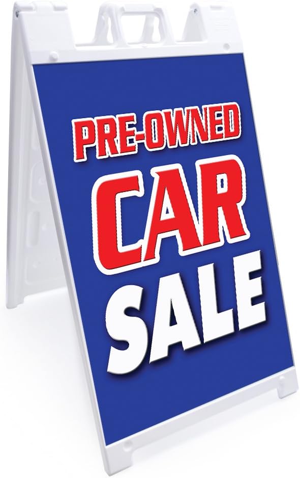 Amazon.com: SignMission Pre-Owned Car Sale A-Frame Sidewalk Sign with ...