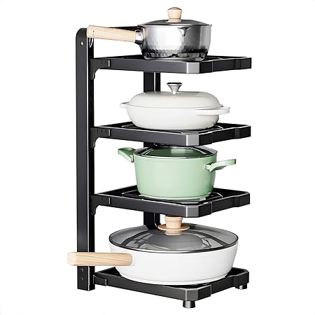 Amazon.com: ROMATIA Pot and Pan Organizer Rack for under Cabinet, Heavy ...