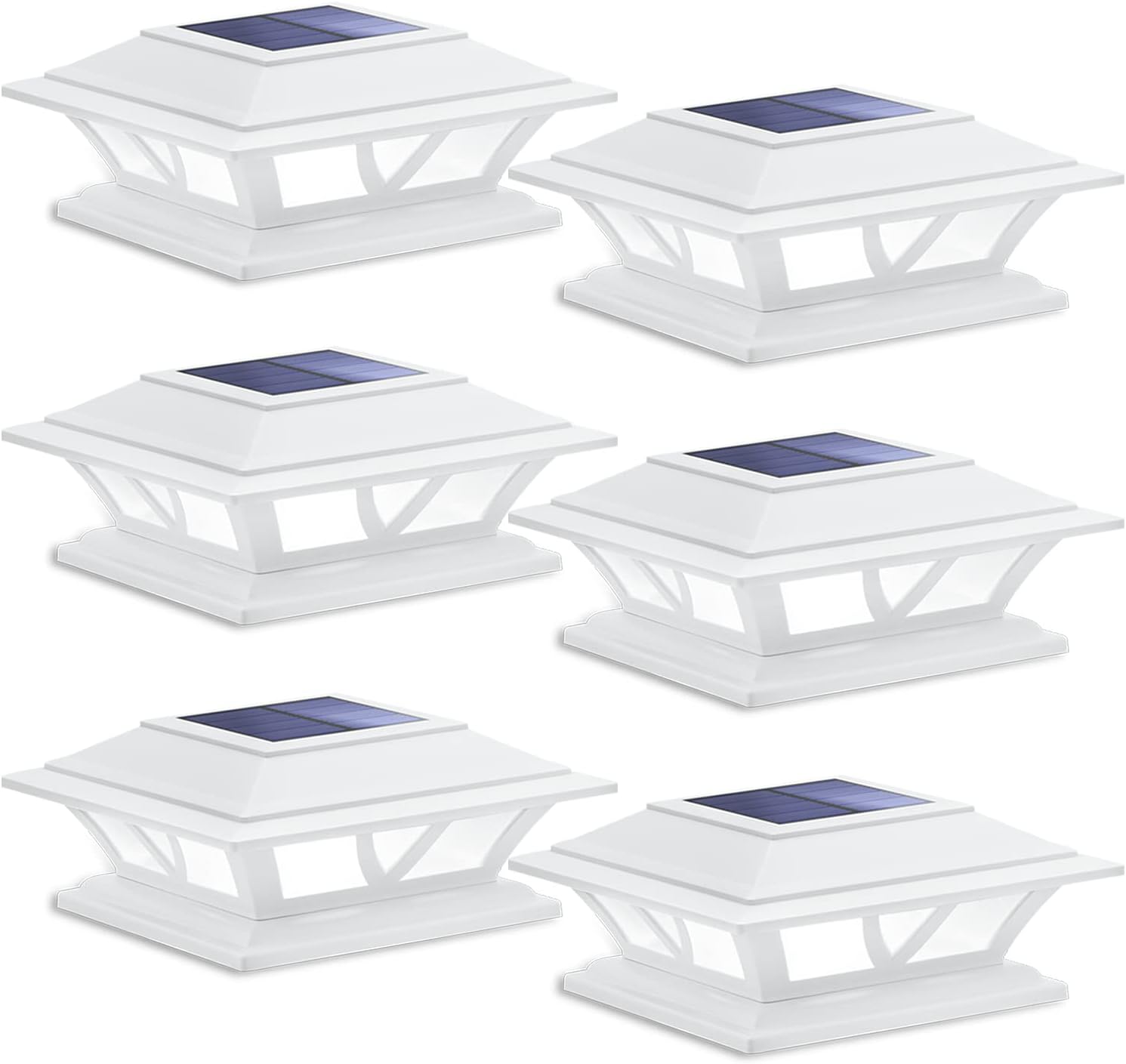 SIEDiNLAR Solar Post Lights Outdoor 2 Modes LED Fence Deck Cap Light ...