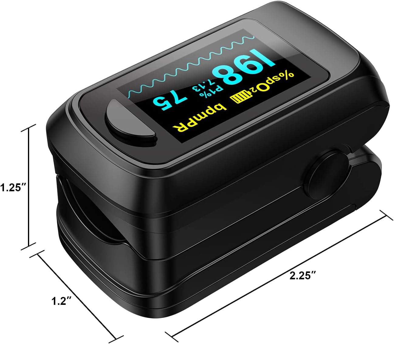 Oxygen Finger Monitor, Blood Oxygen Monitor Finger for Adults ...