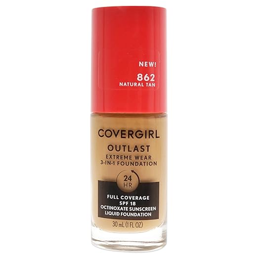 Covergirl Outlast Extreme Wear 3-in-1 Full Coverage Liquid Foundation ...