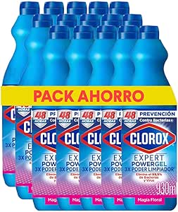 Clorox Cloro gel Magia Floral 930ml - Paquete de 15 : Amazon.com.mx: Hogar y Cocina