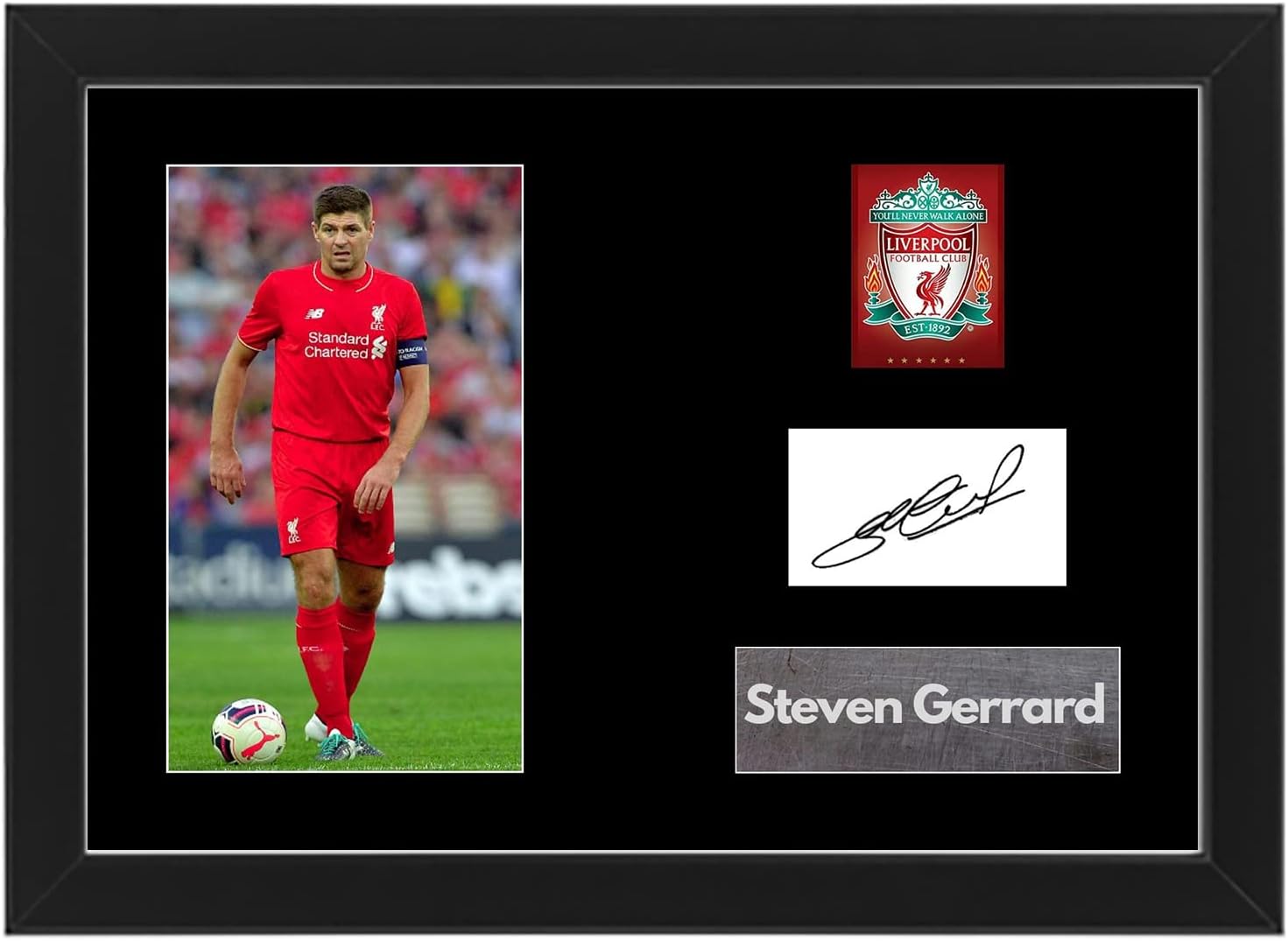 Steven Gerrard Signed Football Poster - Autographed Print Display ...