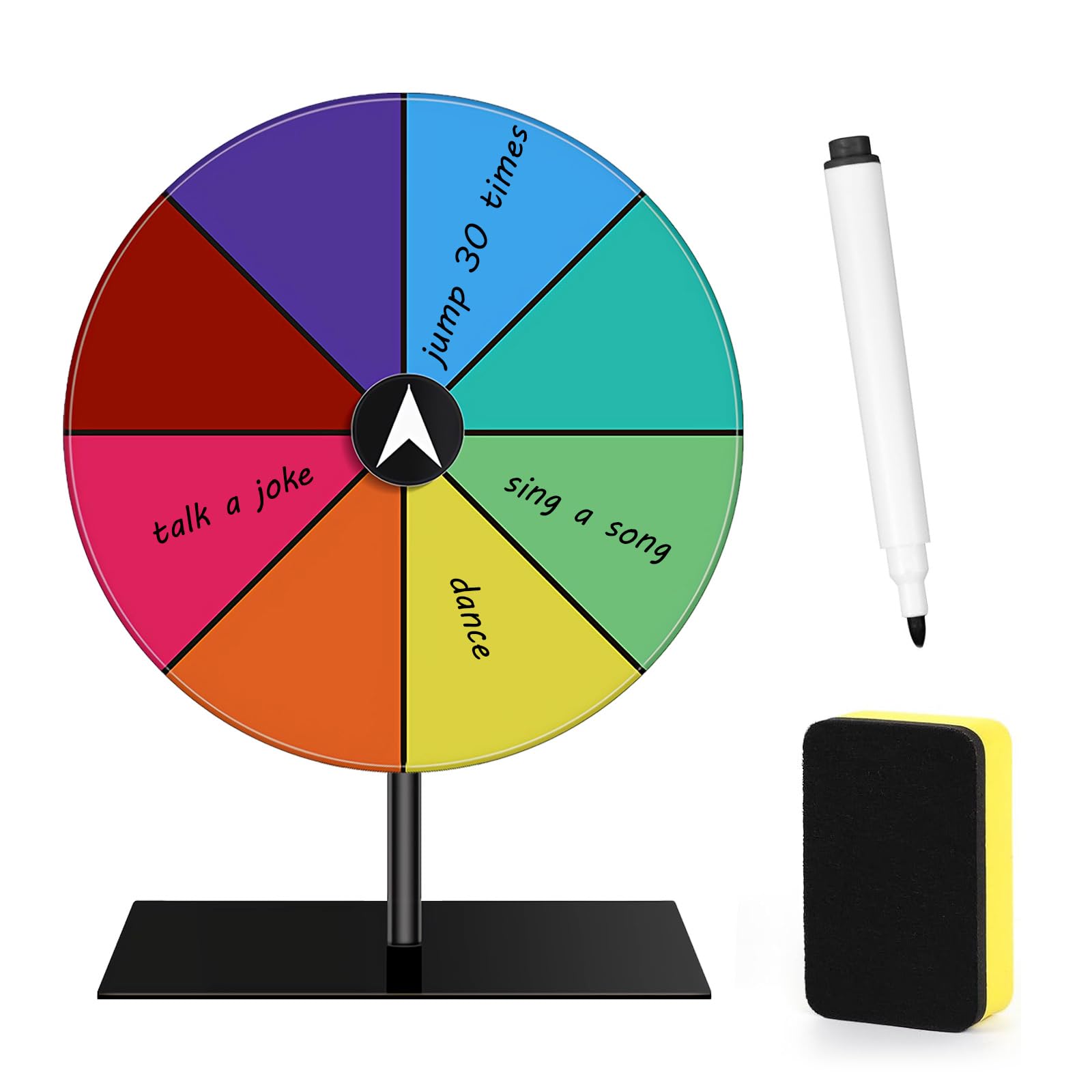 Nadiaen Spin Prize the Wheel with Stand, 10 Slots Spinning Wheel for ...
