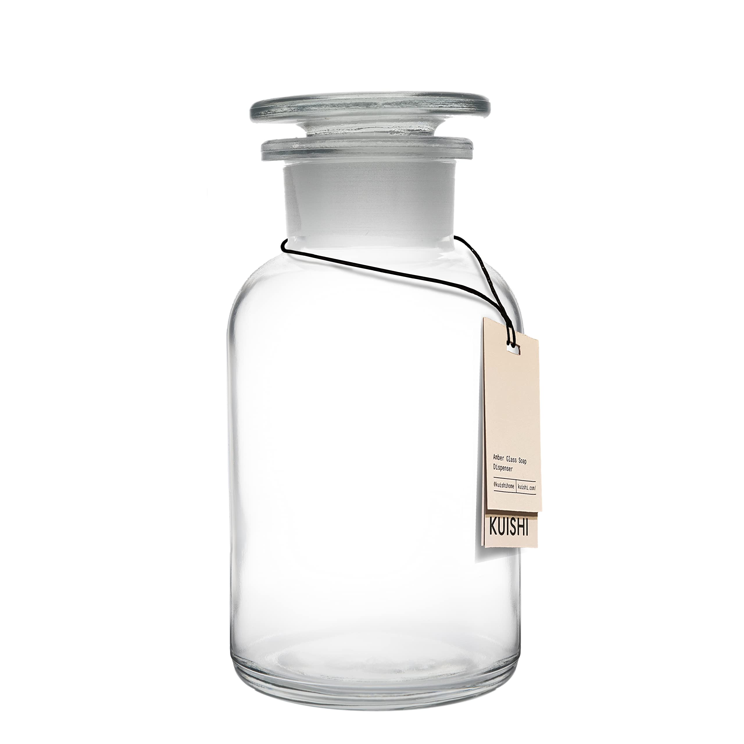 Kuishi Clear Glass Jars Apothecary Amber Storage Jars With Lids ...