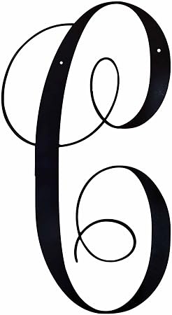 Amazon.com: 22 Inch Metal Script Letter C Door or Wall Hanging : Home ...