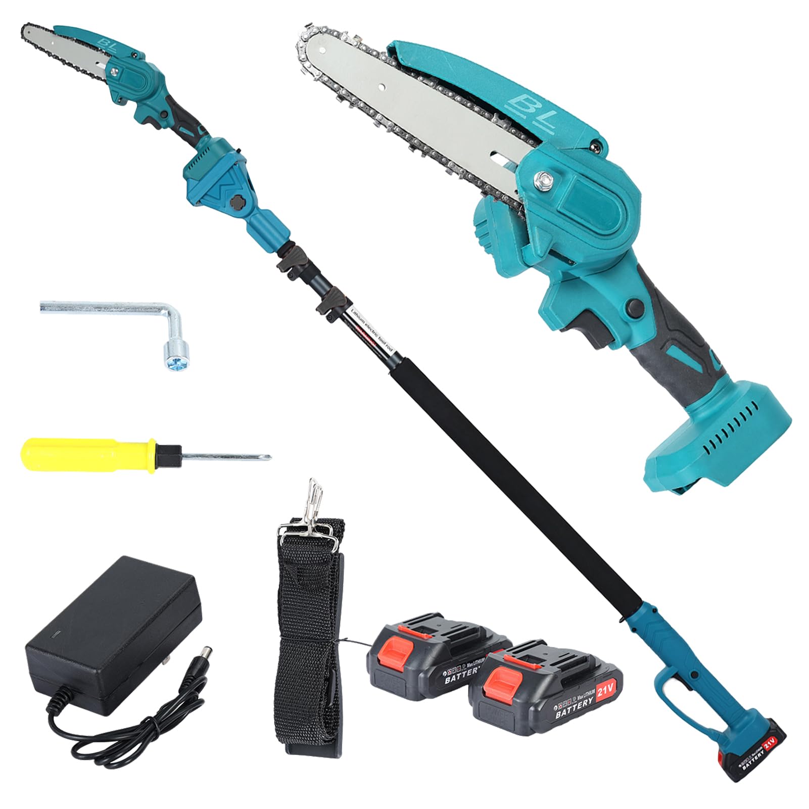 Amazon.com: 2-in-1 Cordless Pole Saws for Tree Trimming, 6 Inch ...