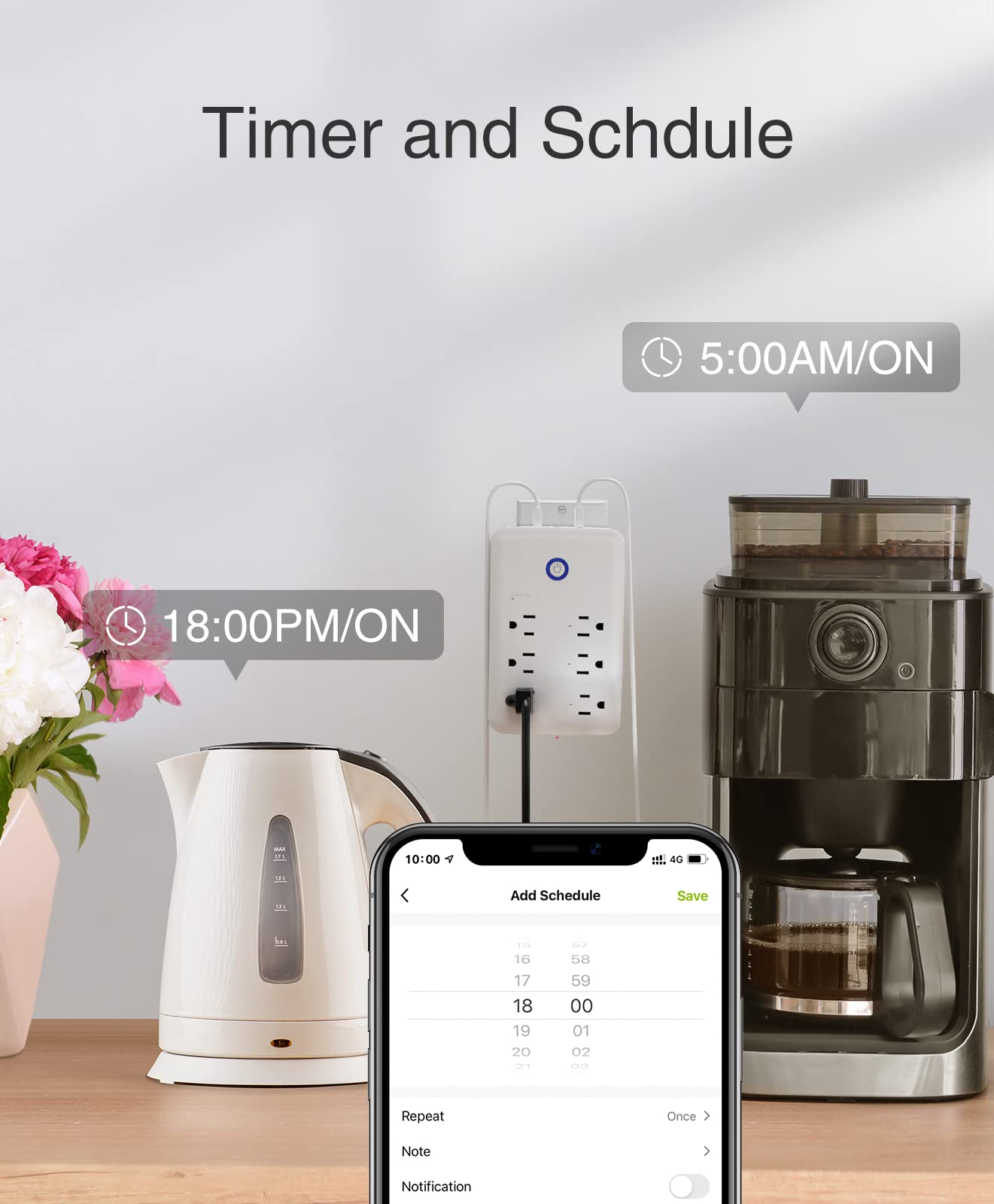 Smart Plug Outlet Extender, USB Surge Protector with 3 Individually ...