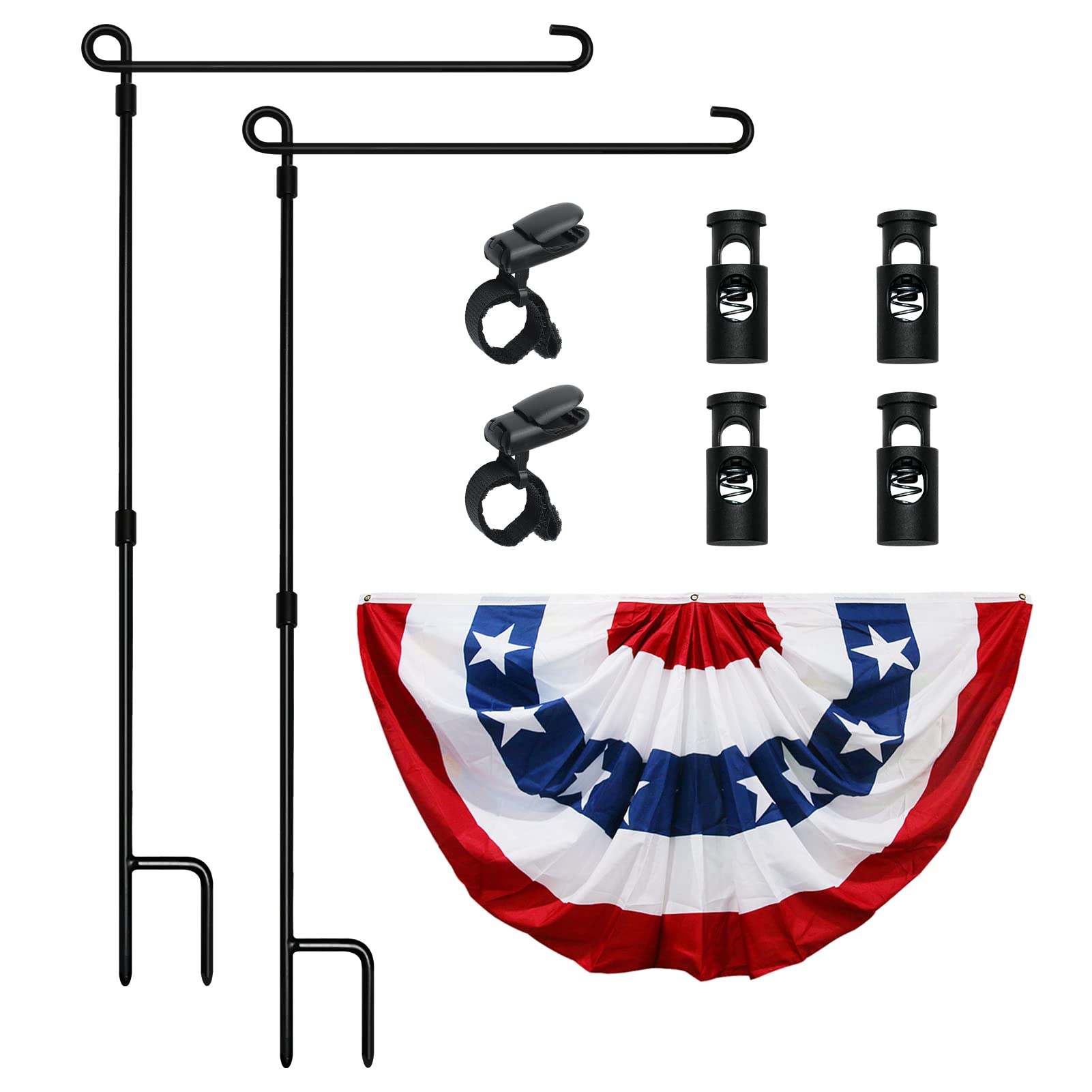 Garden Flag Stand, Premium Garden Flag Pole Holder Metal Wrought Iron ...