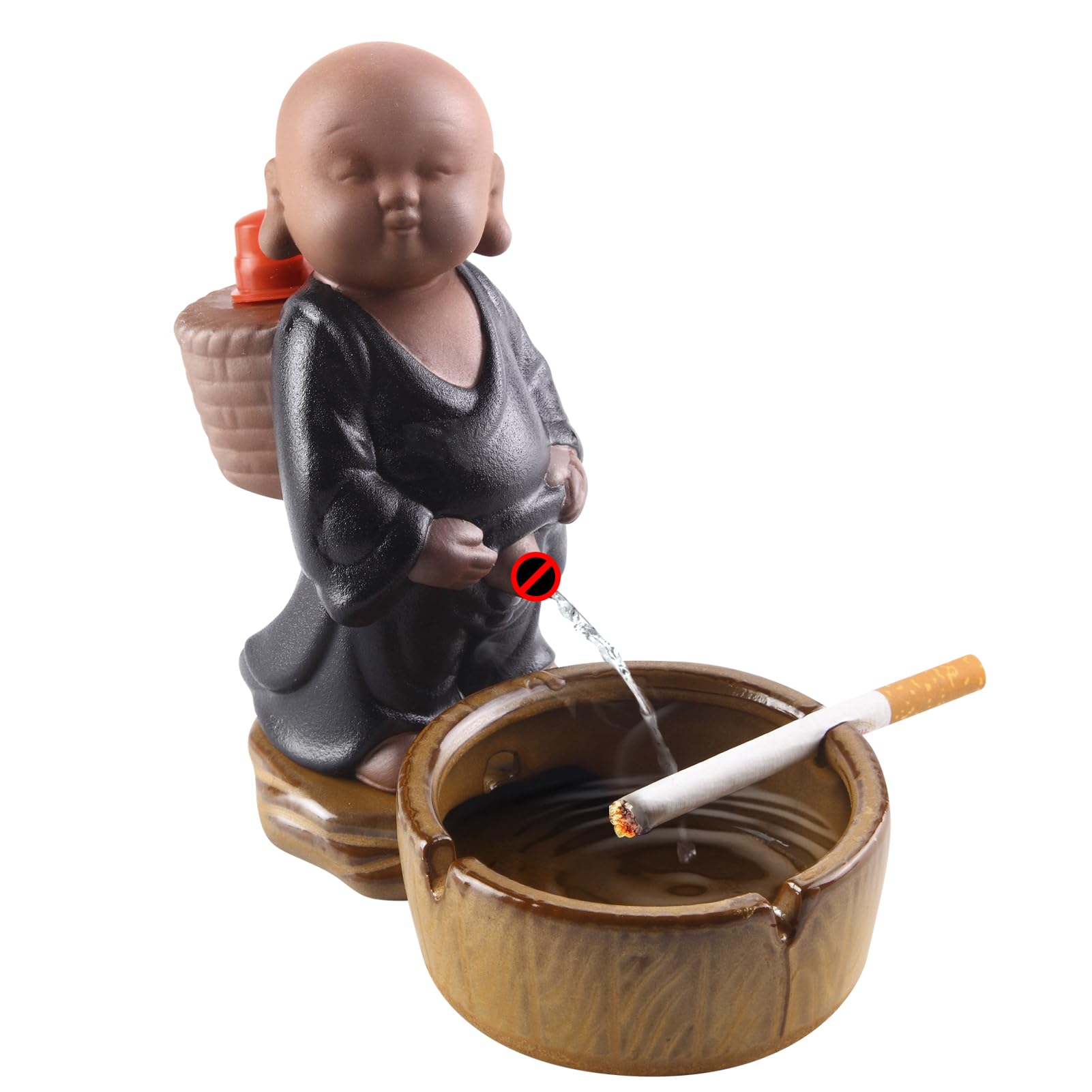 SOMGEM Large Ashtray for Cigarette, Cool Ceramic Desktop Ash Tray ...