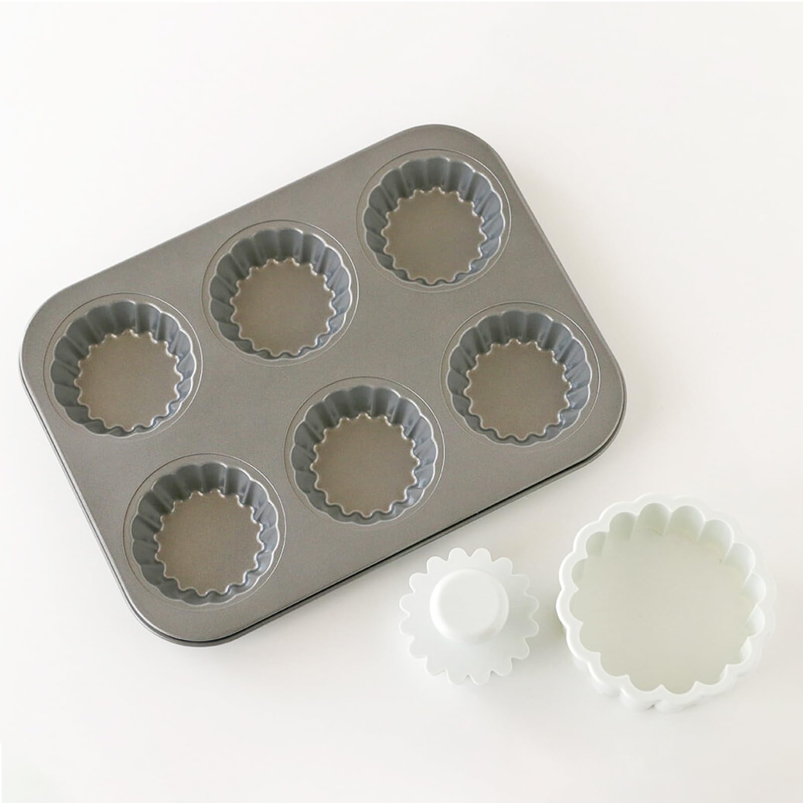 Amazon.com: Sinsanye Mini Tart pan with Tart Cutting Mold, 2.75" Egg ...