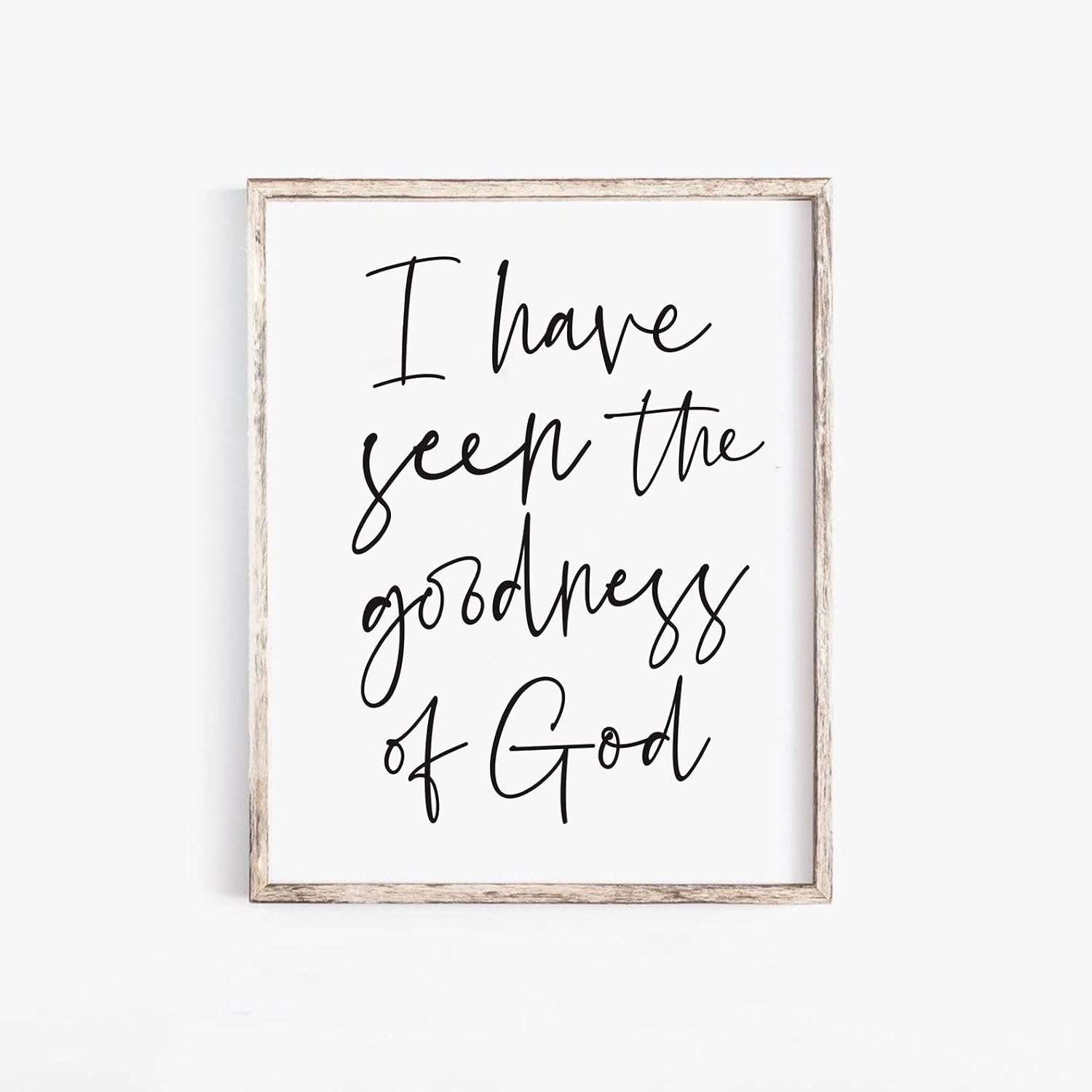 Amazon.com: I Have Seen The Goodness Of God Bible Verse Wall Art Print ...