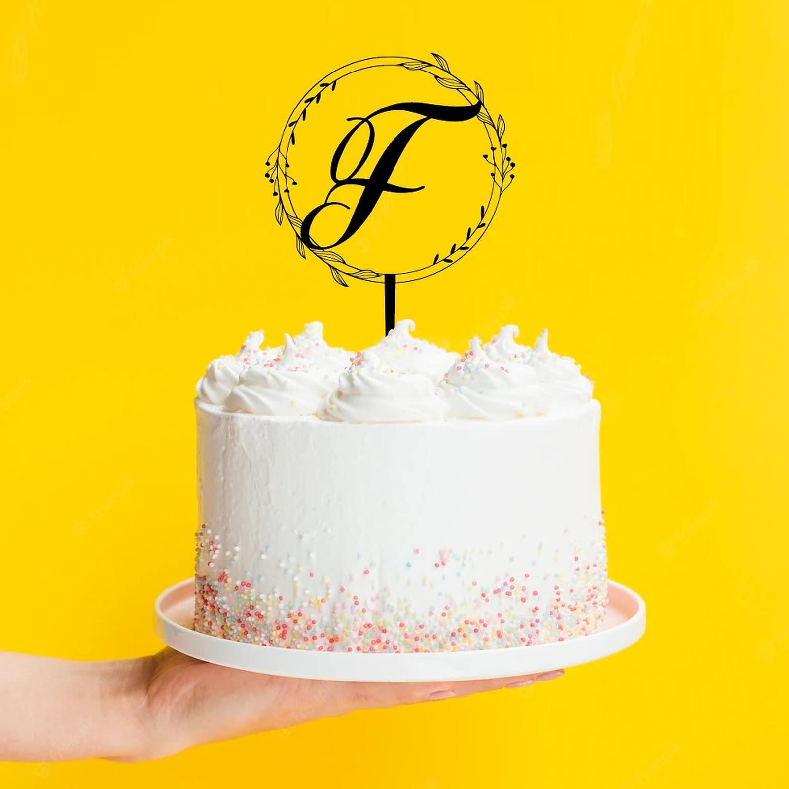 Large Letter F Monogram Wedding Cake Topper Amazon.com: Initial Letter