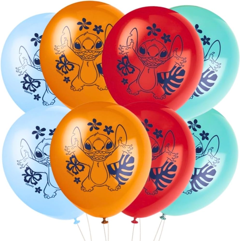 Amazon.com: Disney Lilo & Stitch Assorted Colors Printed Latex Balloons ...