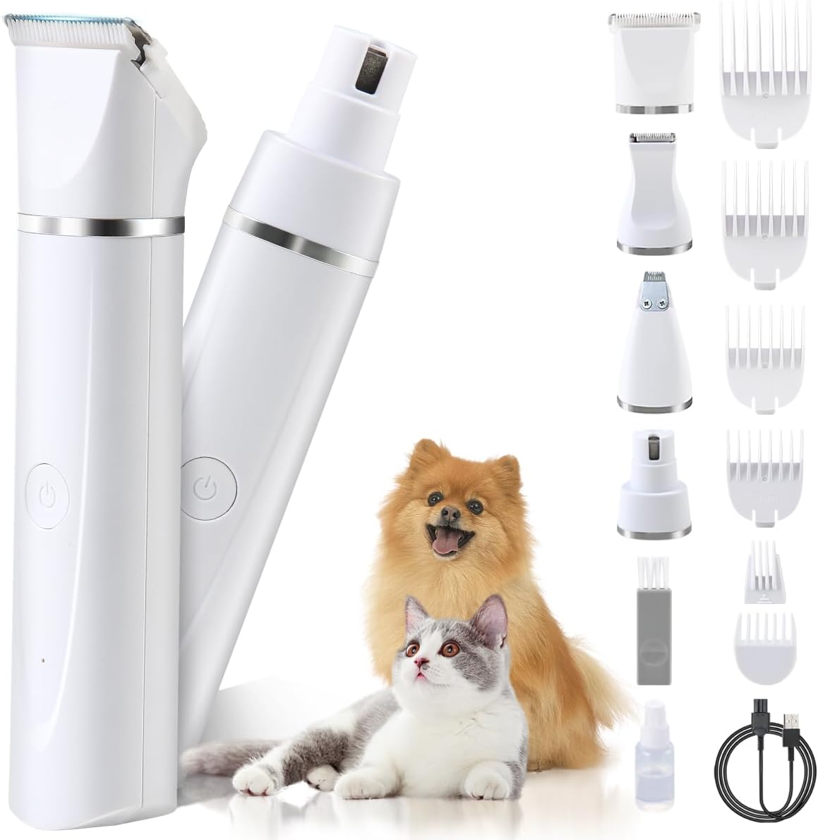 Amazon.com: KIDGHSF Dog Clippers for Grooming, Dog Grooming Kit, 4 in 1 ...