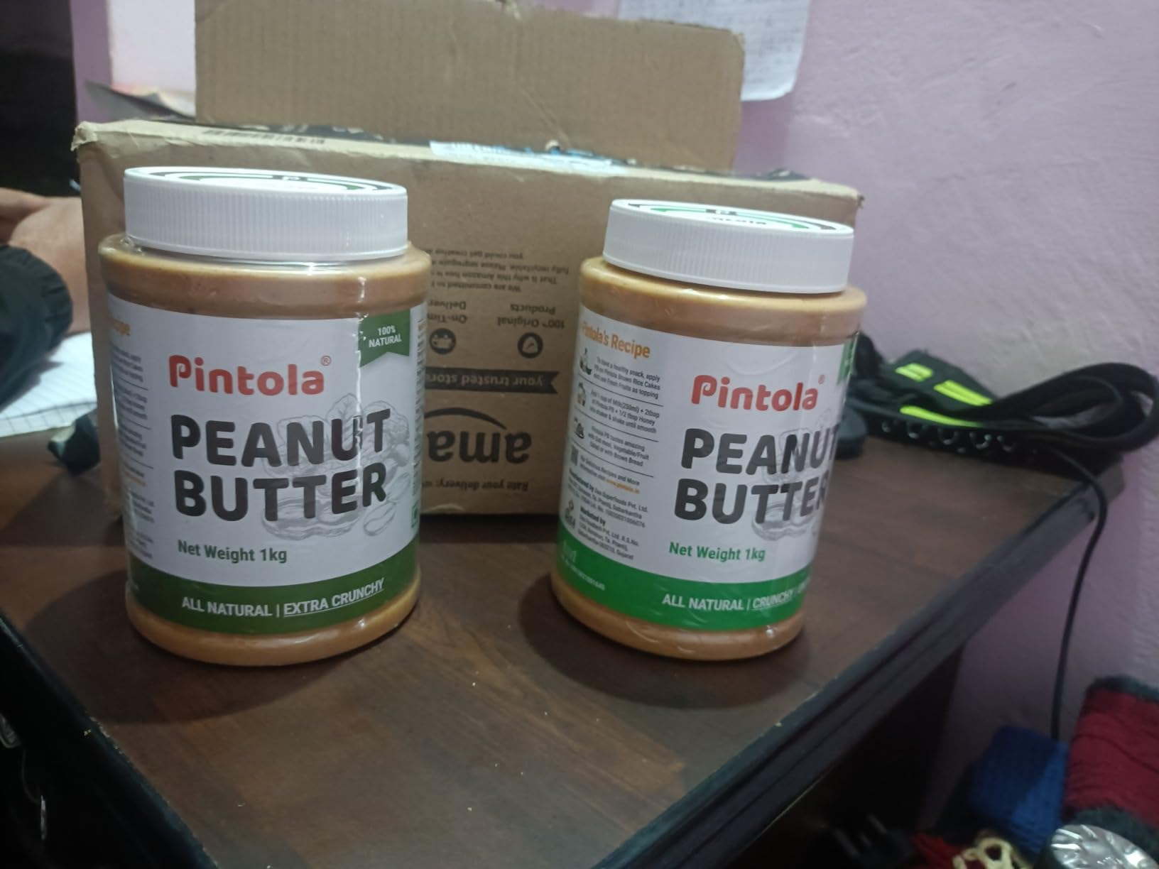 Pintola All Natural Peanut Butter (Crunchy) (1 kg) (Unsweetened, Non ...