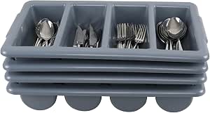 Amazon.com - Lasbily 4-Pack Commercial 4-Compartment Plastic Cutlery ...