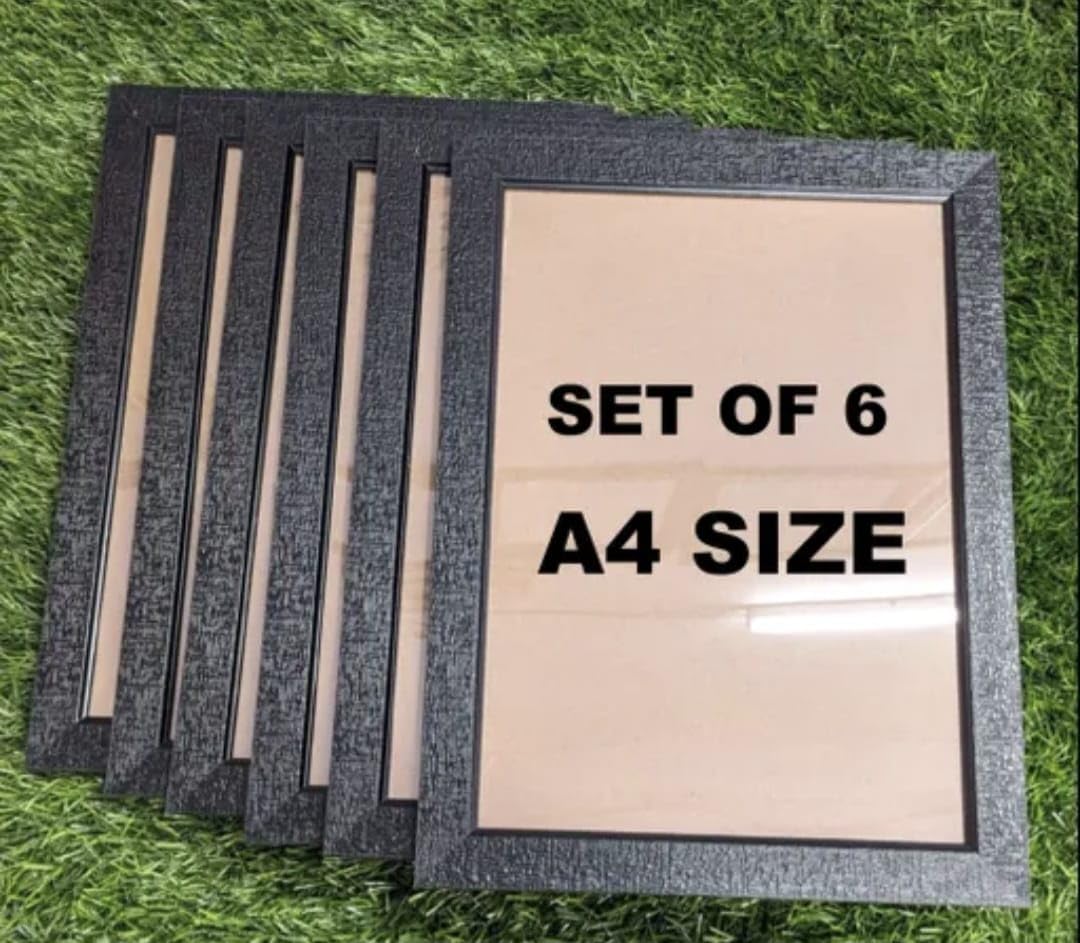 A4 Photo Frame Set of 6, Black : Amazon.in: Home & Kitchen
