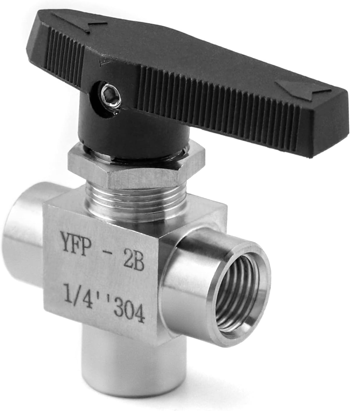 Amazon.com: QWORK 3 Way Ball Valve, 1/4" BSPP Female Thread Hand Ball ...