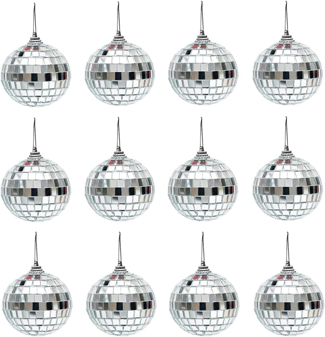 Amazon.com: Fannuoncc 12 Pcs Mini Disco Ball Party Ornaments Christmas ...