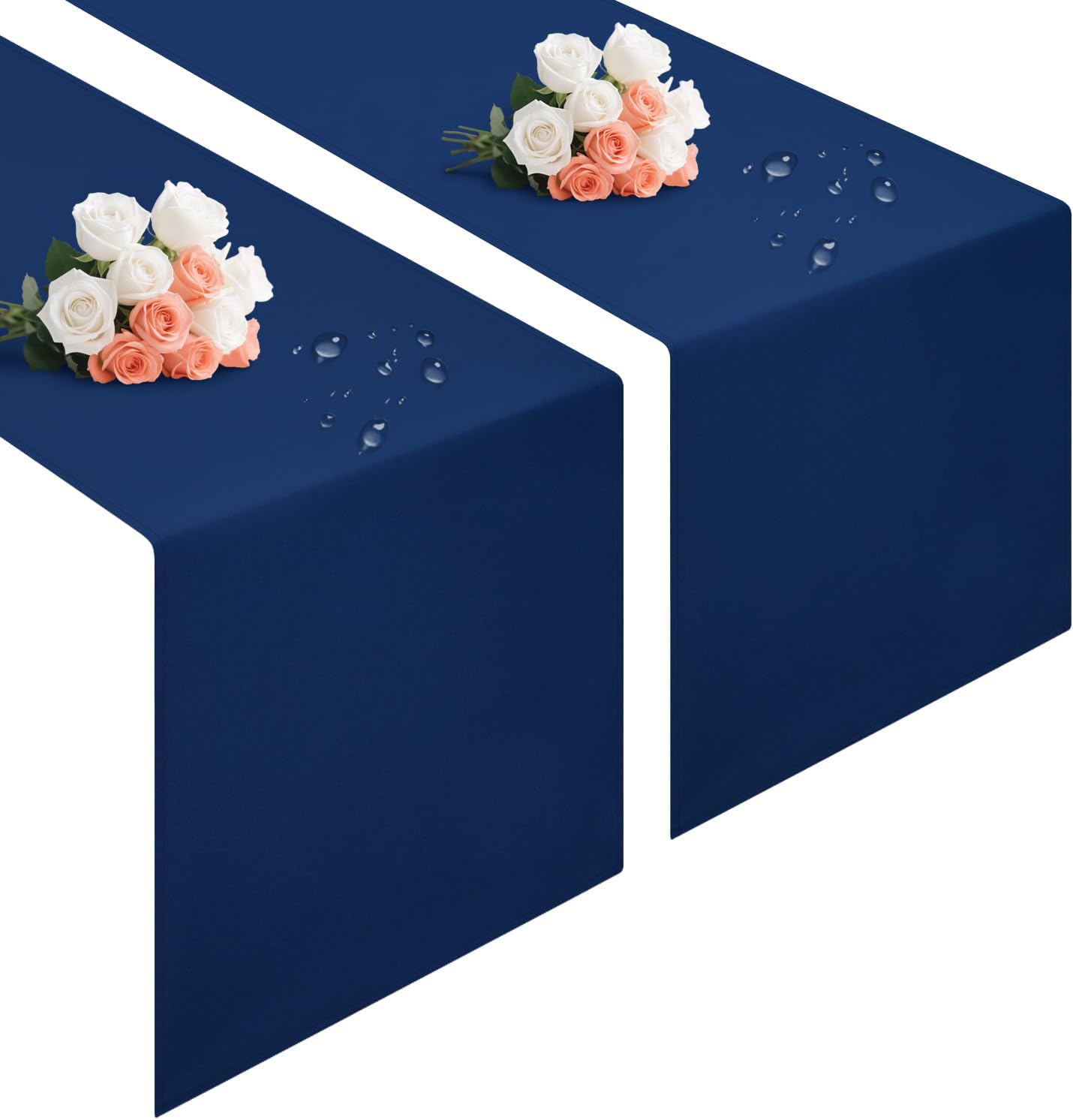 Amazon.com: Wolkemer 2 Pieces Dual Waterproof Wipeable Table Runner ...