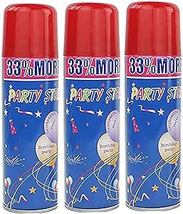 Amazon.com: VIP Home Essentials Party Streamer Spray in a Can (3 Pack ...