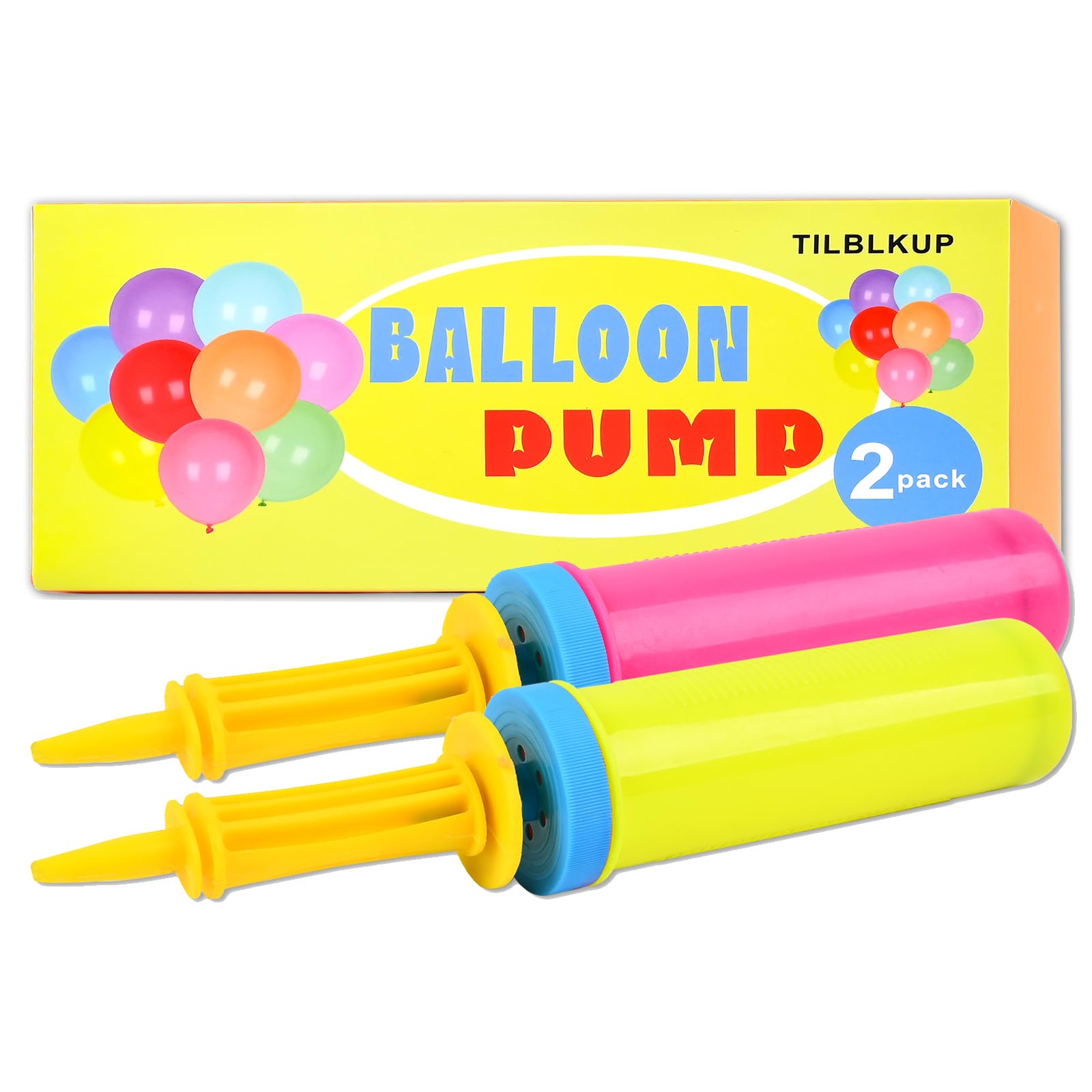 TILBLKUP 2 Pack Balloon Pump Handheld,2 Way Dual Action, Easy to Use ...