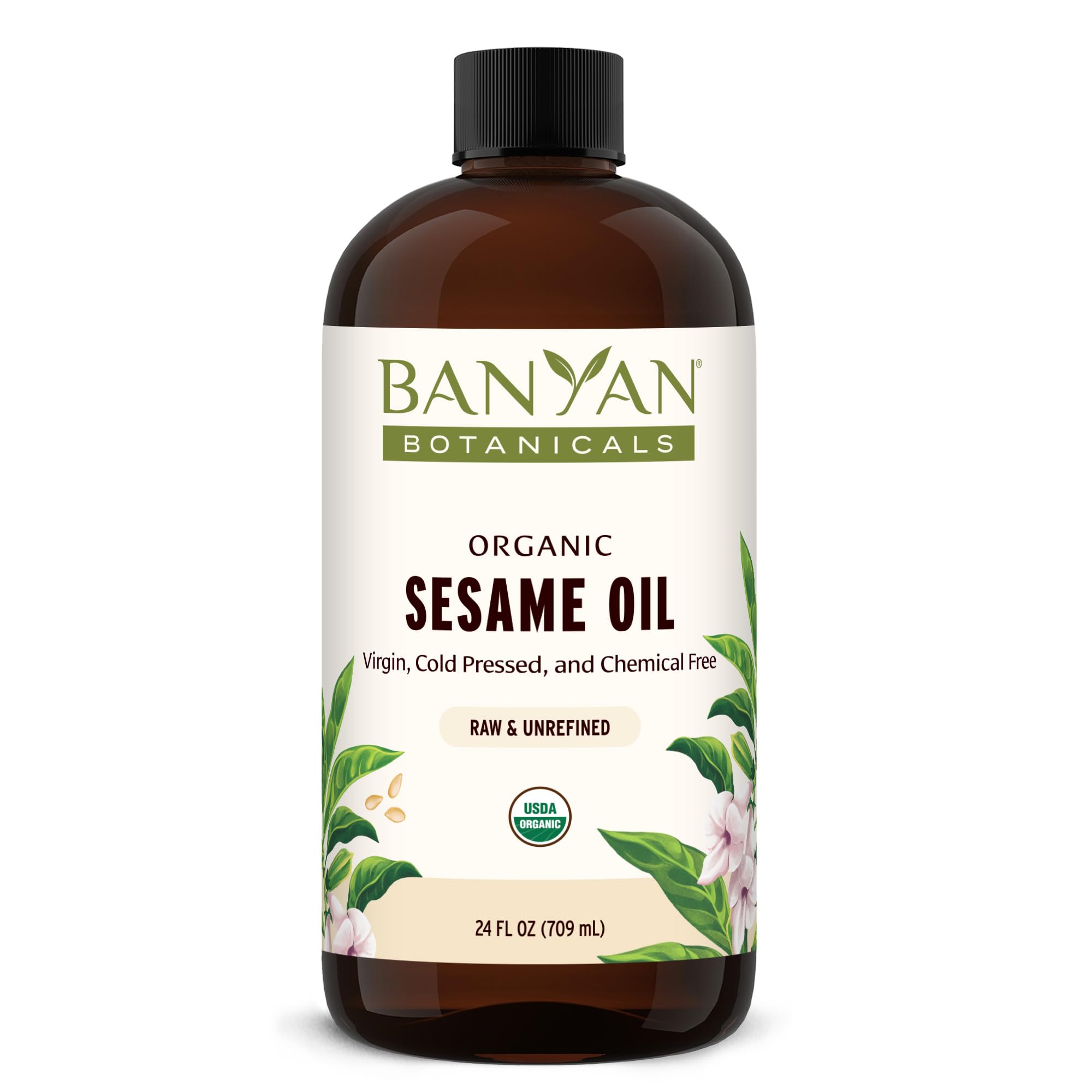 Amazon.com: Banyan Botanicals Sesame Oil – Organic & Unrefined Sesame ...