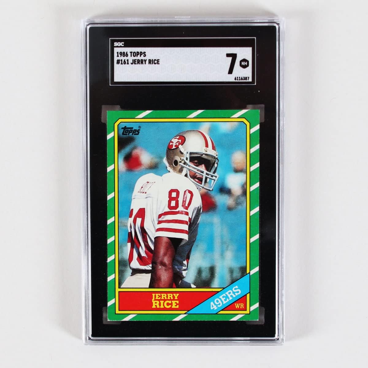 Amazon.com: 1986 Topps Jerry Rice Graded Rookie Card RC #161 - SGC NM 7 ...
