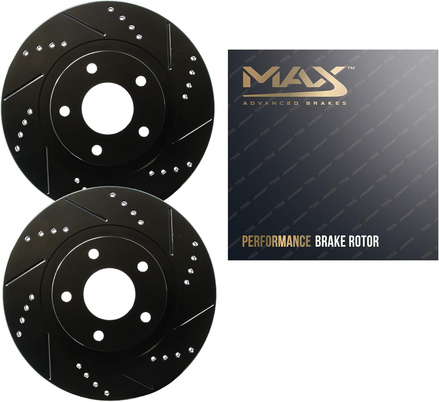 Amazon.com: Max Advanced Brakes Front Brake Rotors Compatible With 2007-2013 2014 2015 2016 2017 ...