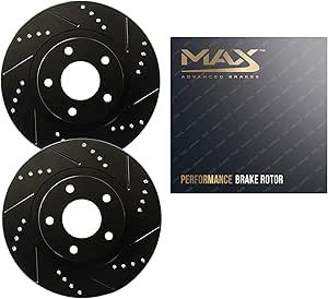 Amazon.com: Max Advanced Brakes Front Brake Rotors Compatible With 2007-2013 2014 2015 2016 2017 ...