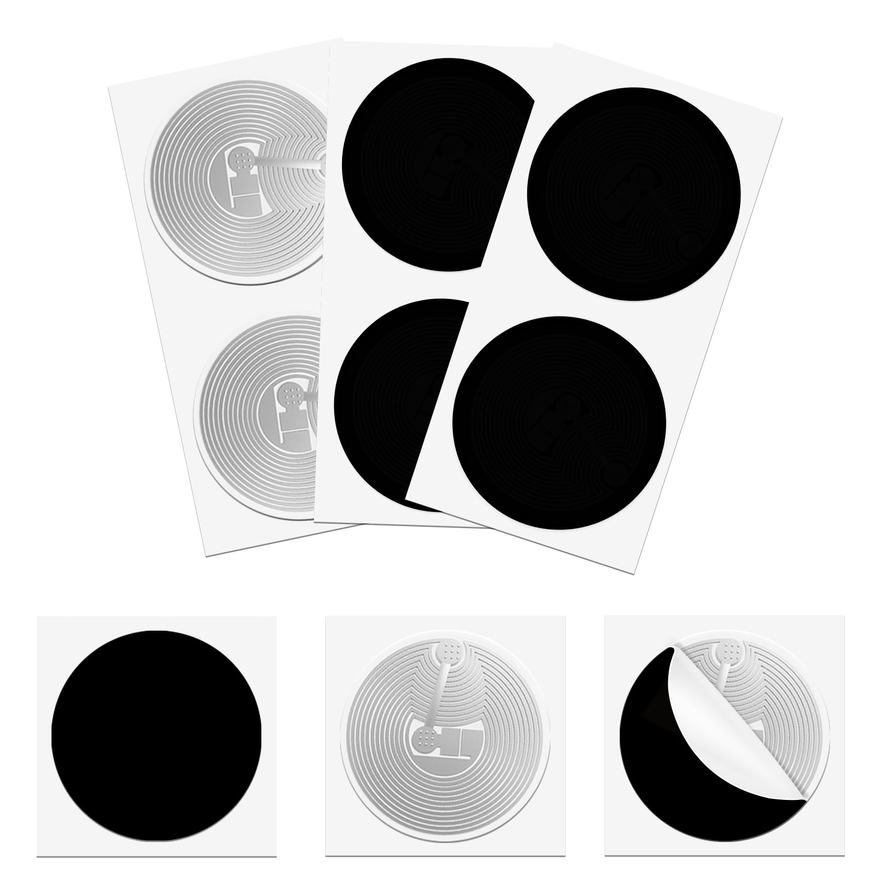 Amazon.com : 100pcs NFC Stickers NFC Tags Sticker NTAG215 Black NFC ...